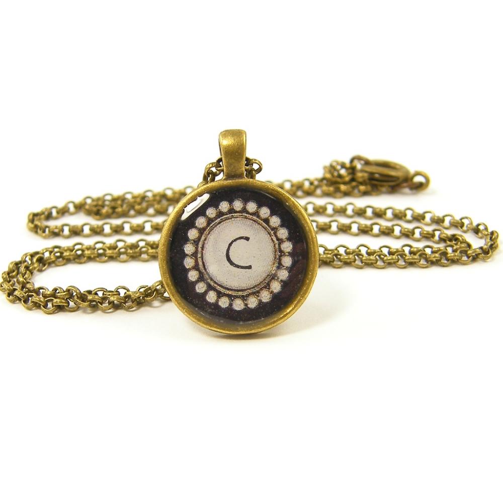 Letter C Initial Pendant Necklace on Luulla